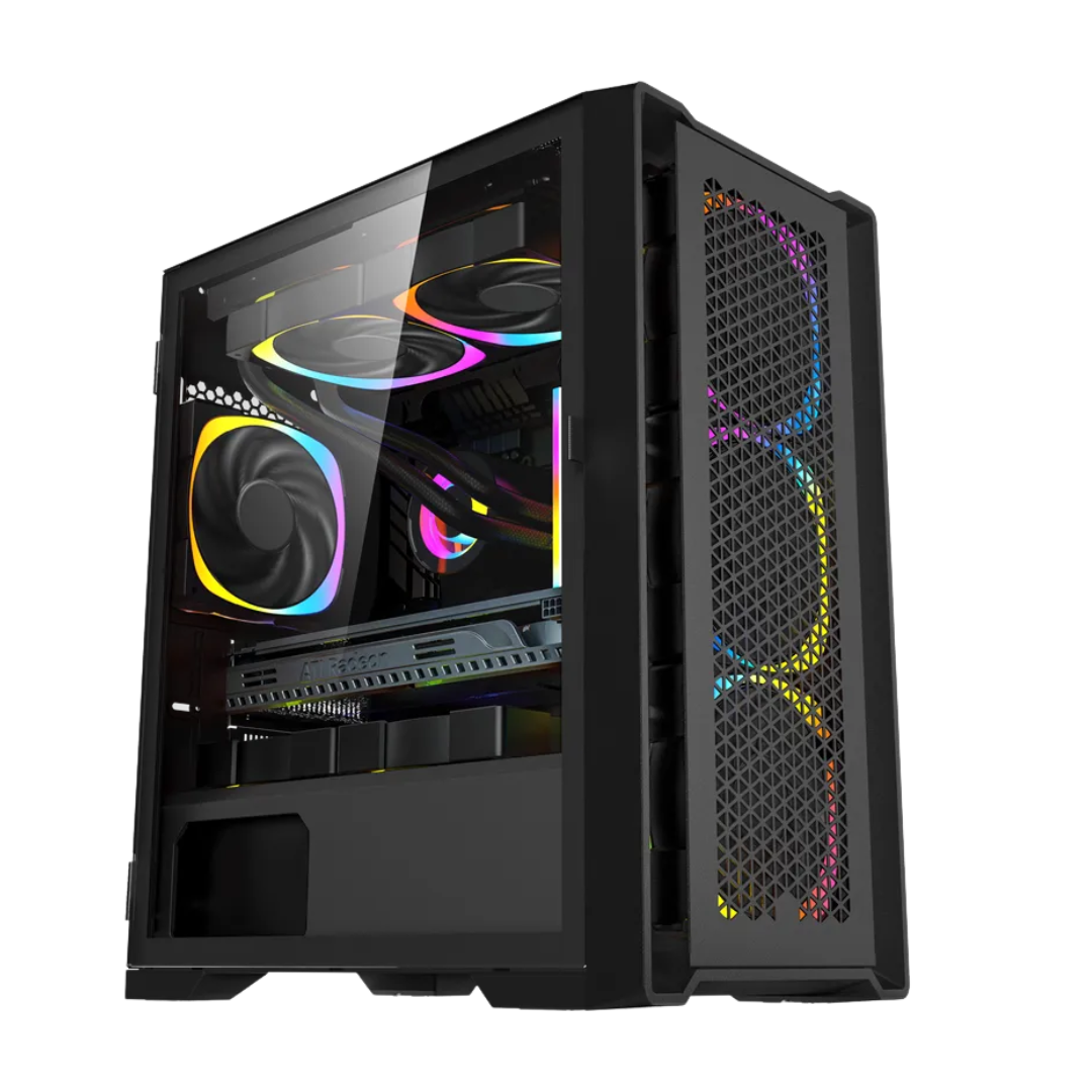 Keytech Visor Mesh MATX Case (Black) – Sub-Zero Systems